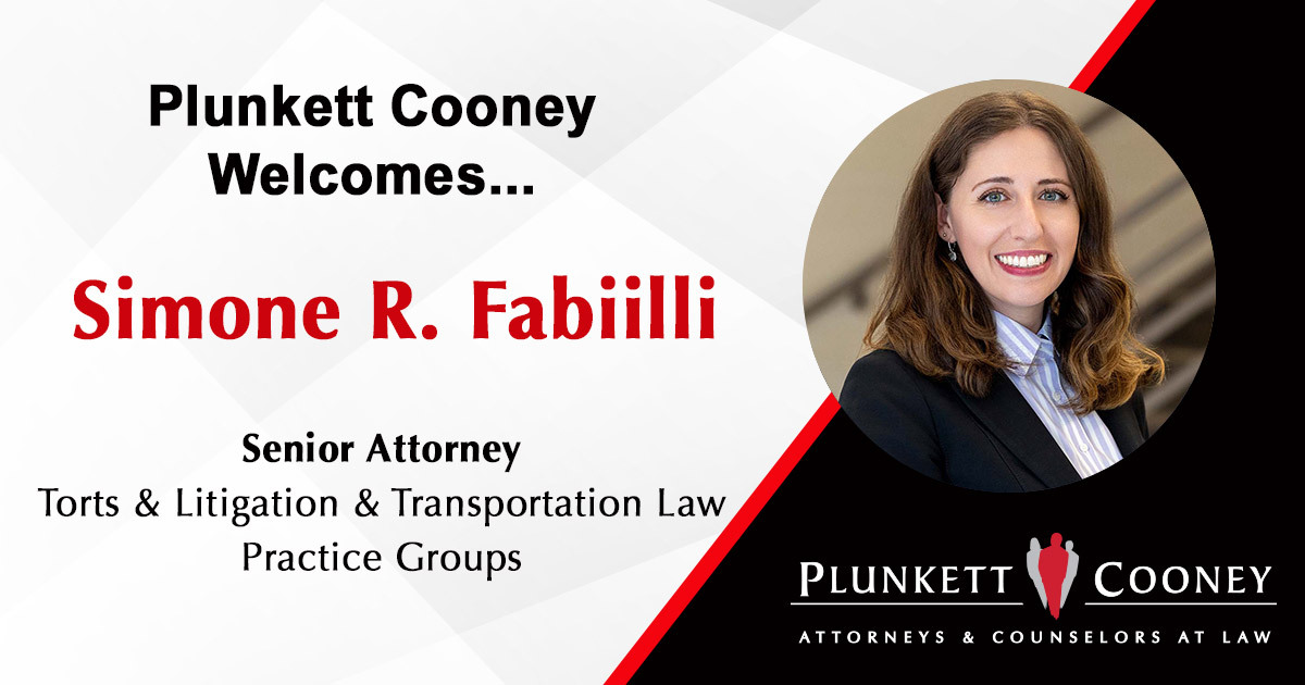 Plunkett Cooney Simone Fabiilli Torts Commercial Litigation Attorney ...